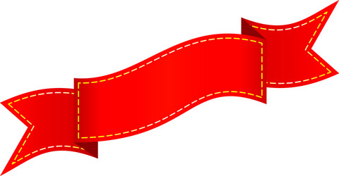 Flat isolated red ribbons tags and label Vector Image