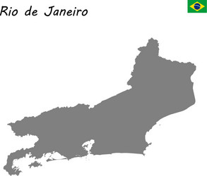 Map of rio de janeiro state of brazil Royalty Free Vector