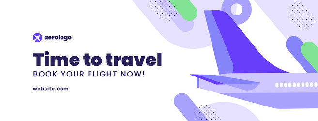 Realistic airline template design Royalty Free Vector Image