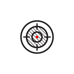 Target point icon logo design template Royalty Free Vector