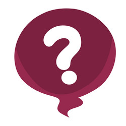 Bubble with interrogation sign information Vector Image
