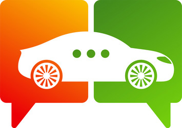 Chat car logo template creative design Royalty Free Vector