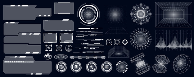 User interface neon icons Royalty Free Vector Image