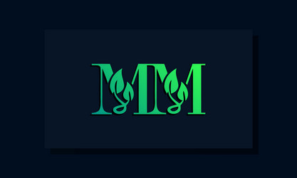 Initial letters mm logo design bundle Royalty Free Vector
