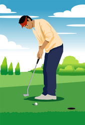 Golf Putting Cartoon Vector Images (over 280)