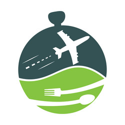 Runway food logo bundle Royalty Free Vector Image