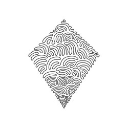 Single one line drawing geometric shapes kite Vector Image