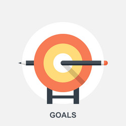 Goal achievement path chart to target successful Vector Image