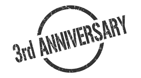 3rd anniversary stamp sign seal Royalty Free Vector Image