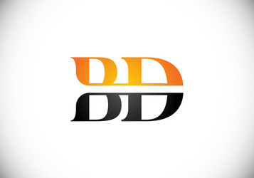 Initial monogram letter b d logo design template Vector Image