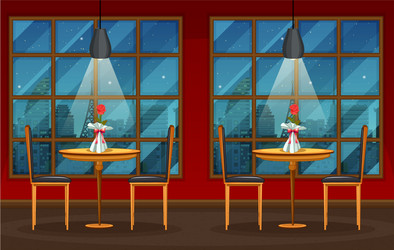 Cartoon background with bar at night Royalty Free Vector