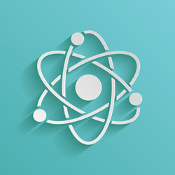 Atom symbol - science icon Royalty Free Vector Image