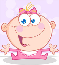 Happy baby cartoons Royalty Free Vector Image - VectorStock