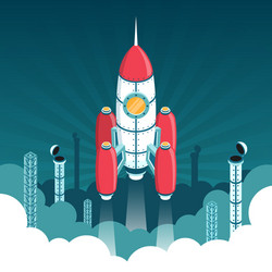 Rocket is ready for launch Royalty Free Vector Image