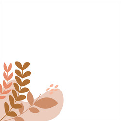 Leaf boho corner Royalty Free Vector Image - VectorStock