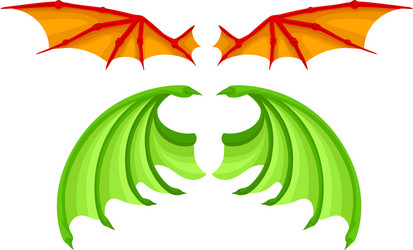 Colorful wings of different flying creature Vector Image
