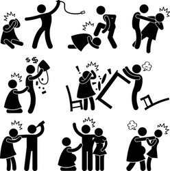 Cheating wife and cuckold husband Royalty Free Vector Image