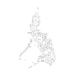 Philippines Map Outline Blank