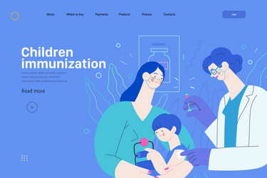 Childhood immunization - medical insurance web Vector Image