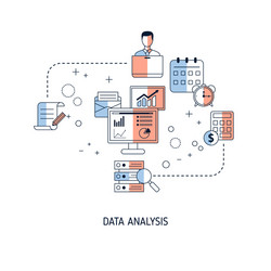 Data analysis concept Royalty Free Vector Image