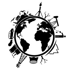 Earth doodle Royalty Free Vector Image - VectorStock