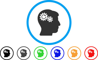 Head wheels rotation icon Royalty Free Vector Image