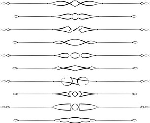 Decorative elements border and page rules Vector Image