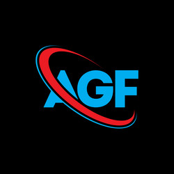 Agf letter logo design with polygon shape Vector Image
