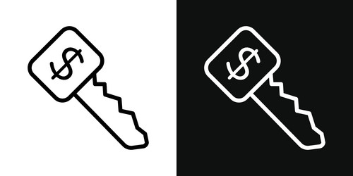 Key to success icon set takeaway succes Royalty Free Vector