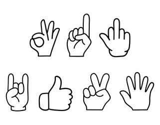 Middle Finger Outline Vector Images (over 680)