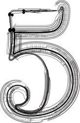 Technical Typography Number Vector Images (over 440)