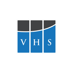 Vhs letter logo design on black background Vector Image