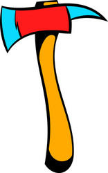 Magical cartoon steel axes and hatchets weapon Vector Image