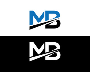 Letter mb logo design Royalty Free Vector Image