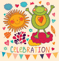 Hand-drawn kids doodle set drawings Royalty Free Vector