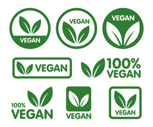 Vegan bio ecology organic logo Royalty Free Vector Image