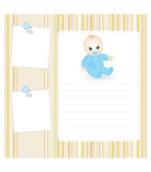 Baby months cards for boy set cute stickers Vector Image