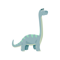 Cute cartoon brontosaurus dinosaur prehistoric Vector Image