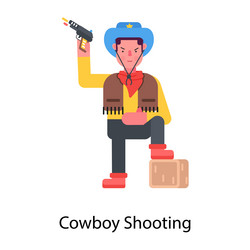 Cowboy shooting Royalty Free Vector Image - VectorStock