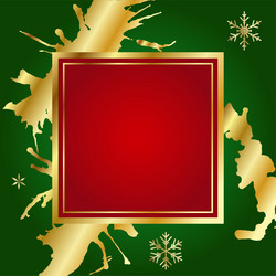 Golden shiny glowing blank christmas frame gold Vector Image