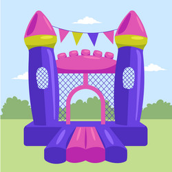 Hand drawn bounce house Royalty Free Vector Image