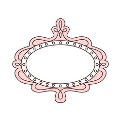 Princess frame set royal mirror Royalty Free Vector Image