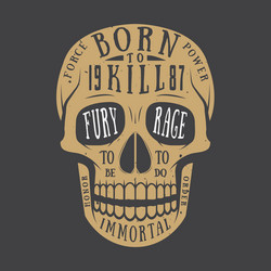 Vintage skull label emblem and logo Royalty Free Vector