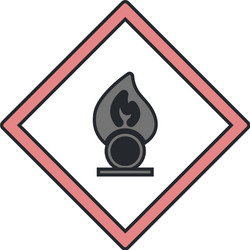 Icon ghs02-inflamable Royalty Free Vector Image