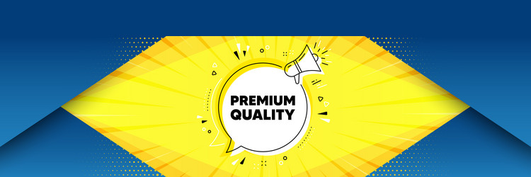 Premium quality tag high product sign 3d bubble Vector Image