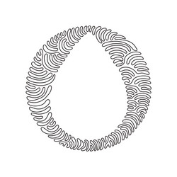 Single continuous line drawing water drop cartoon Vector Image