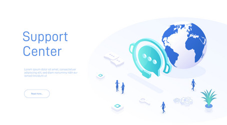 Support service concept or call center Royalty Free Vector