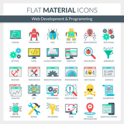 Software development icons Royalty Free Vector Image