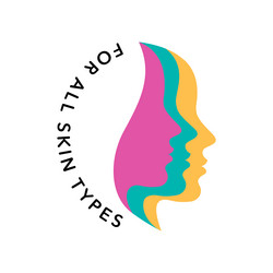 For all skin types icon badge logo Royalty Free Vector Image