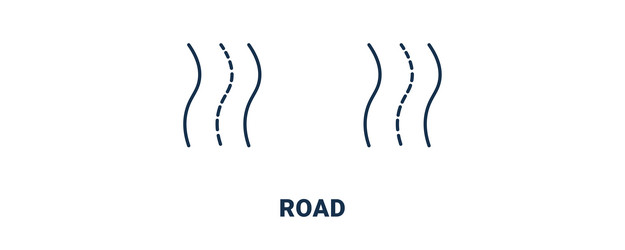 Path icon outline icon from social media Vector Image
